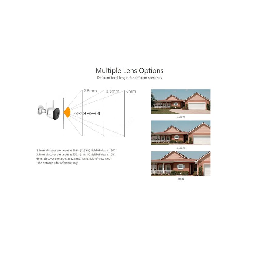 imou Bullet 2C Wifi ip camera 2MP 1080P รุ่น IPC-F22P (4ตัว) + NVR 4Ch ...