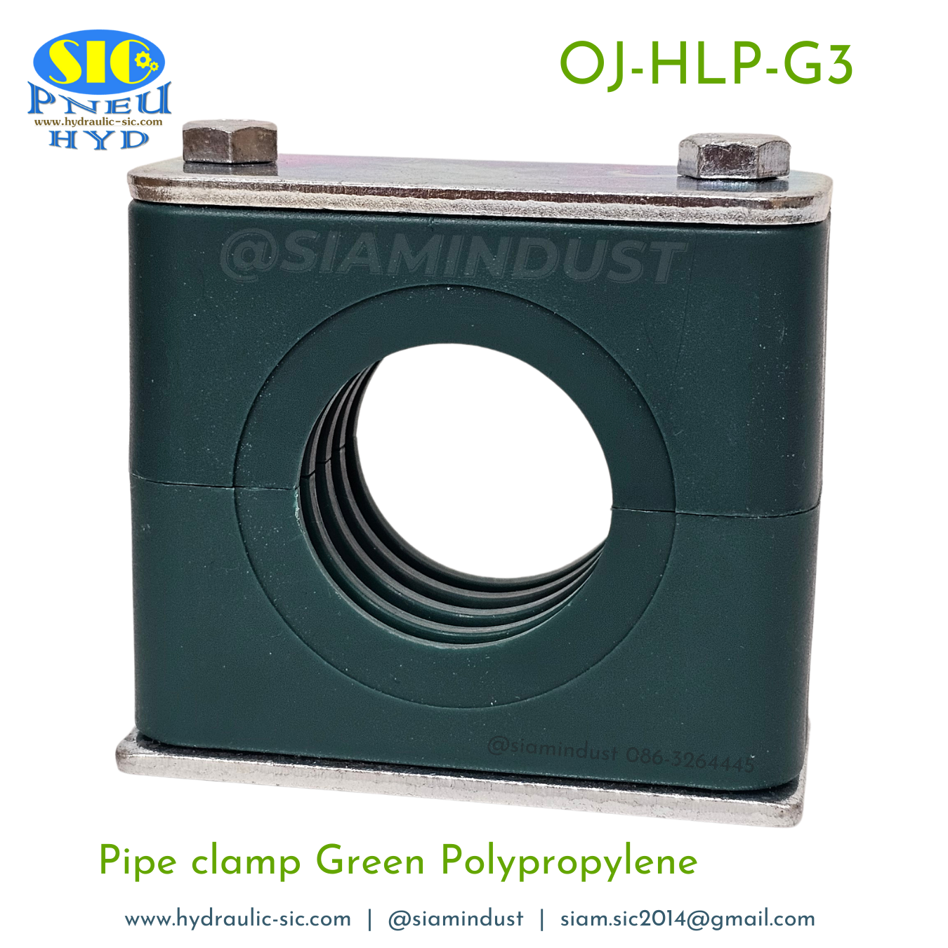 OJ-HLP-G3 Pipe Clamps 6,8,10,12,15,18,20,22,25,28,30,32mm แคลมป์เดี่ยวรัดท่อ ปะกับยึดท่อแป๊บ ...