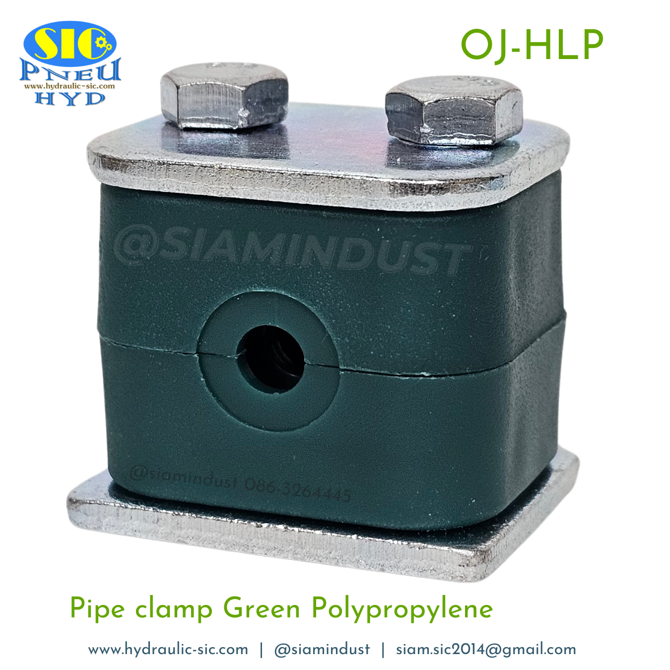 OJ-HLP-G3 Pipe Clamps 6,8,10,12,15,18,20,22,25,28,30,32mm แคลมป์เดี่ยวรัดท่อ ปะกับยึดท่อแป๊บ ...