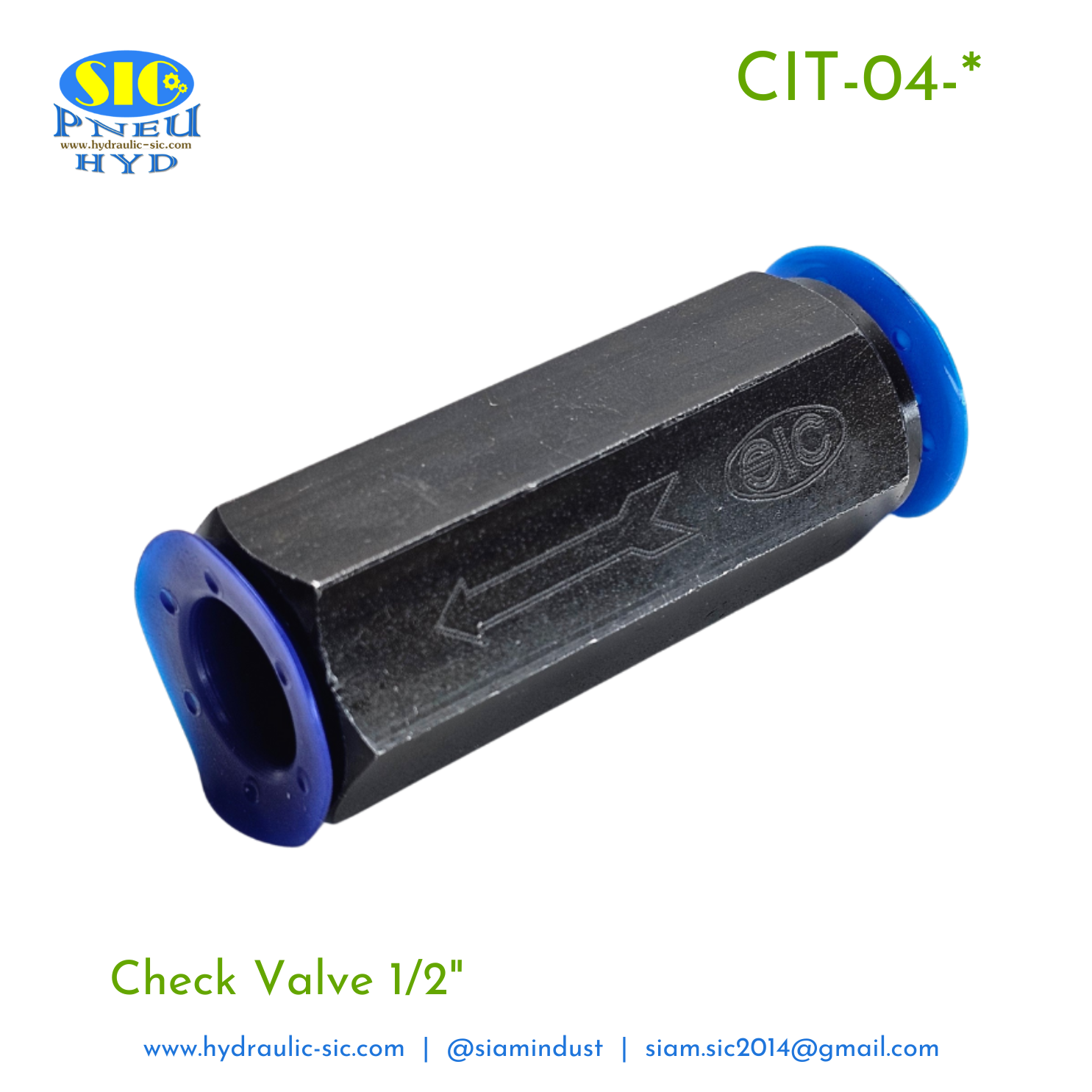 CIT-03,CIT-04,CIT-06,CIT-08,CIT-10 In Line Check Valves วาล์วกันกลับแบบต่อท่อ - Siam industrial ...