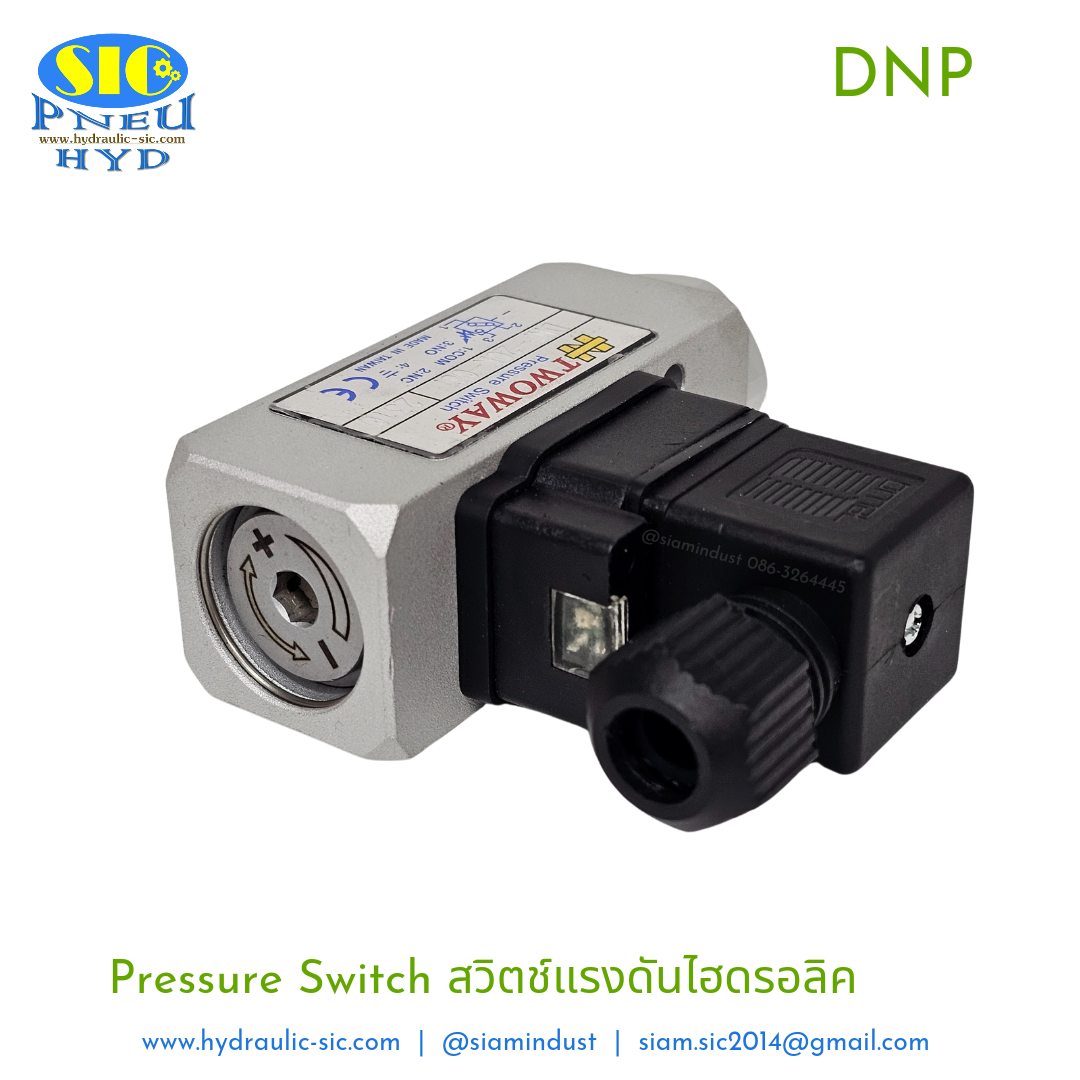 DNP-020-06i (Pressure Switch) เพรสเชอร์สวิทช์ สวิทช์แรงดันน้ำมัน,น้ำ,ลม - Siam industrial ...