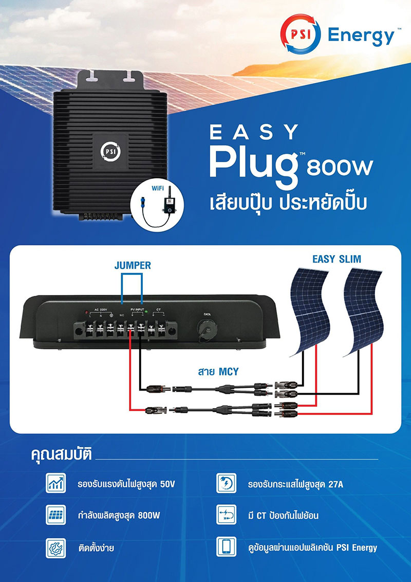 PSI Energy Solar Slim Mono Half Cell แผงโซล่าเซลล์ 410W - Storetex Shop