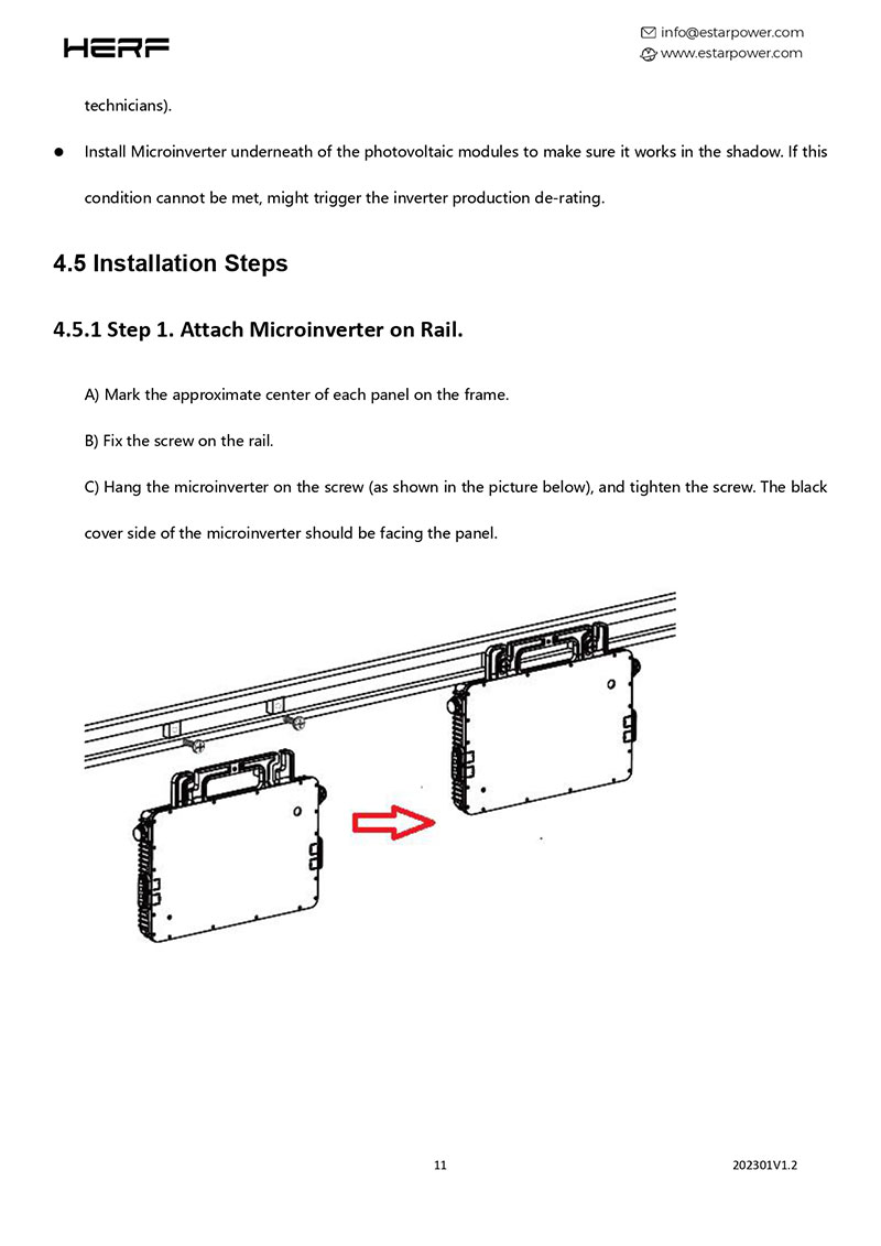 Infosat Micro Inverter ไมโครอินเวอร์เตอร์ รุ่น HERF-1800W พร้อมแผง Easy Slim 410W 4 แผง ...